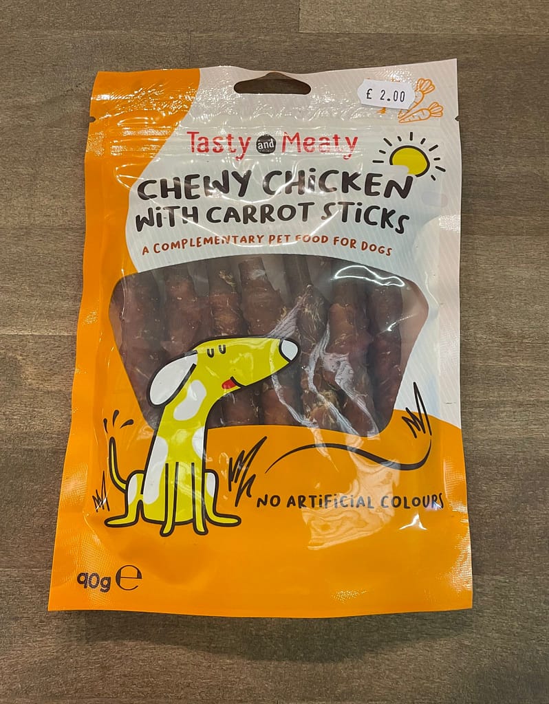 Chewy Chicken with Carrot Sticks - K9 Kennels