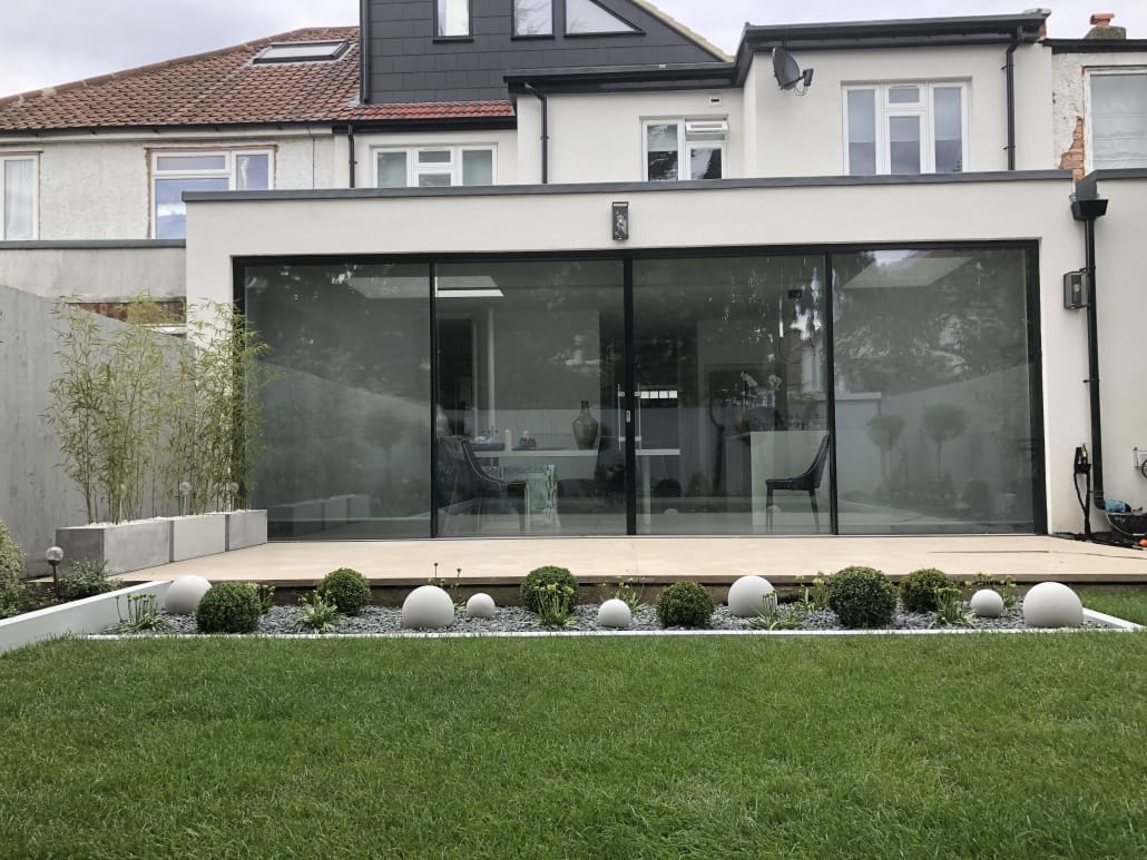 Contemporary Back Garden in Wembley - Designs 4 Gardens